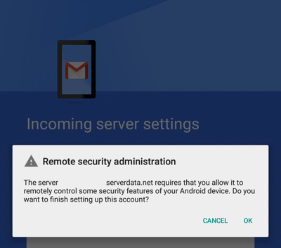 Exchange Configuration for Android – Supersource/Host 17 Help Desk